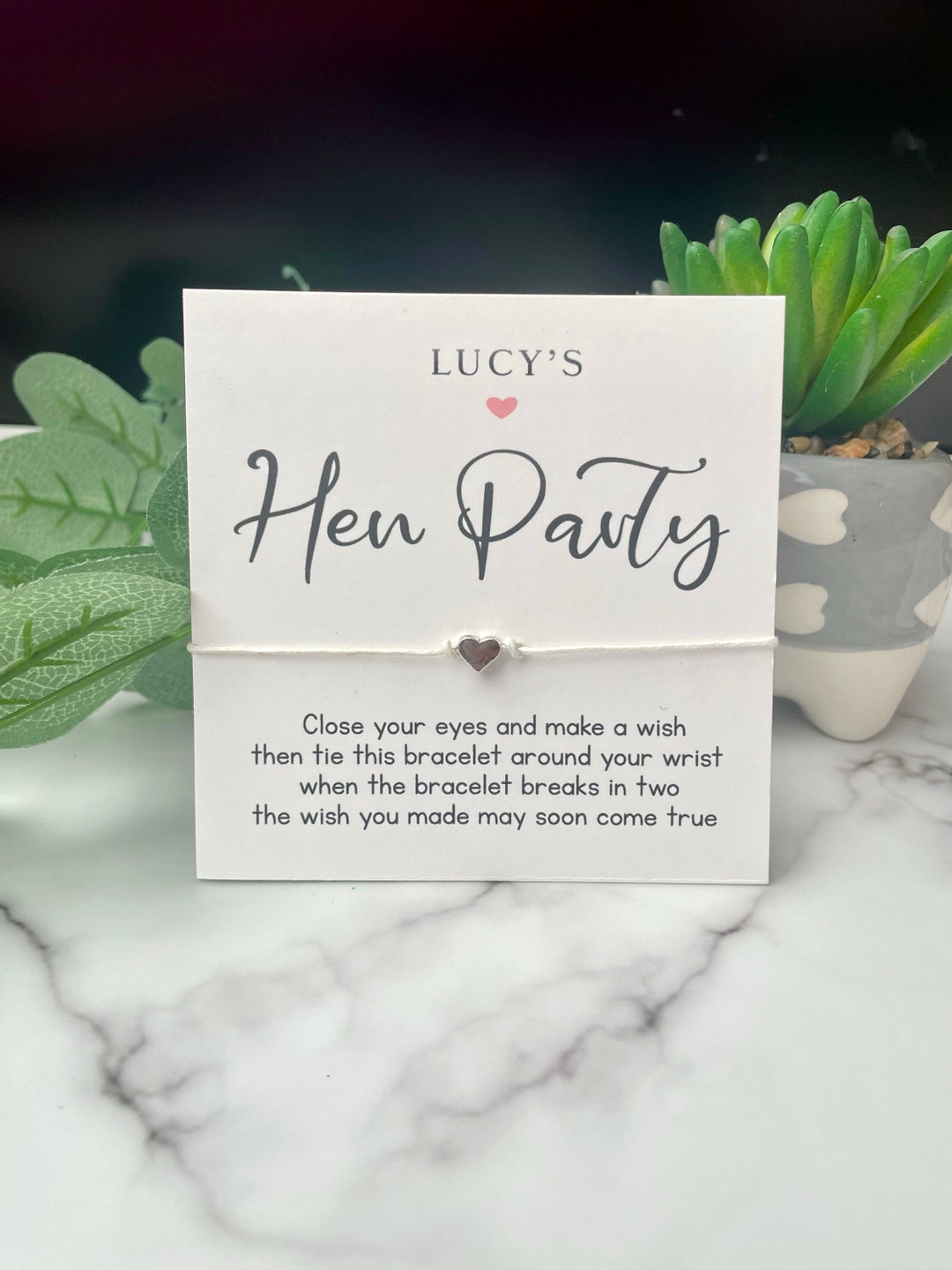 Personalised Hen Party Wish Bracelet Hen Party Gifts Girls Weekend Hen ...
