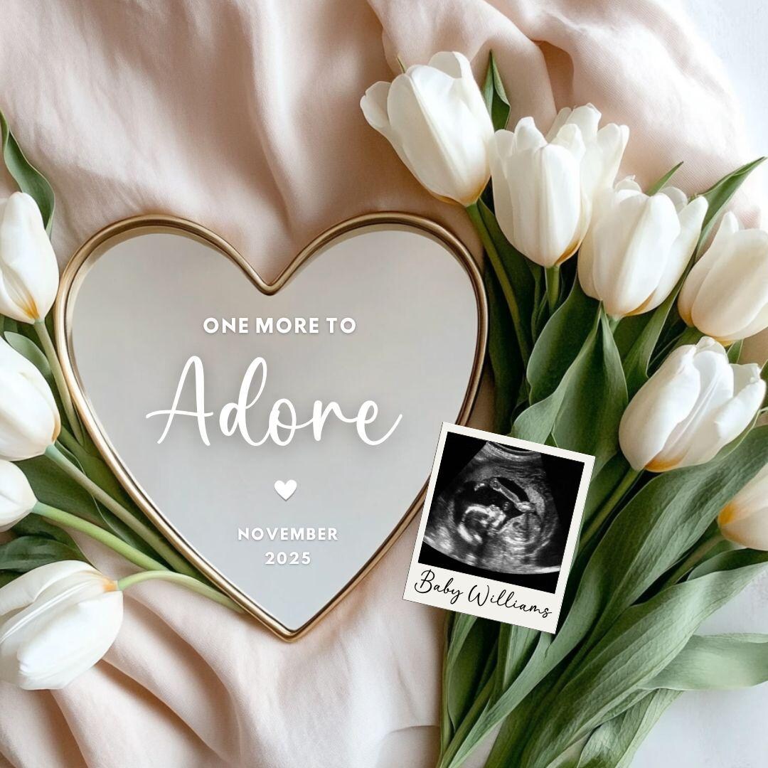 Digital Pregnancy Announcement | Baby Number 2 Baby Reveal | Editable ...