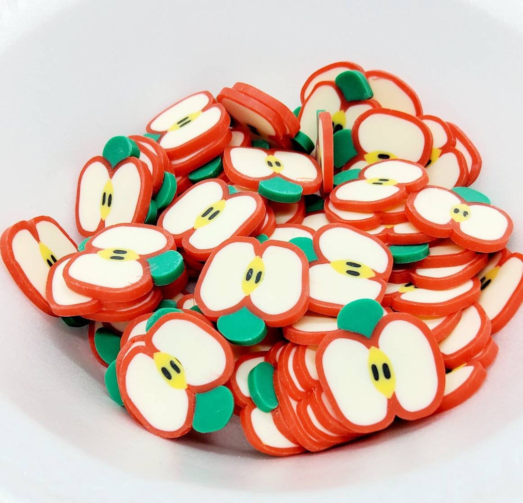 New 10 Polymer Clay Fimo Apple Fruit Beads Size 20mm No Hole - Etsy