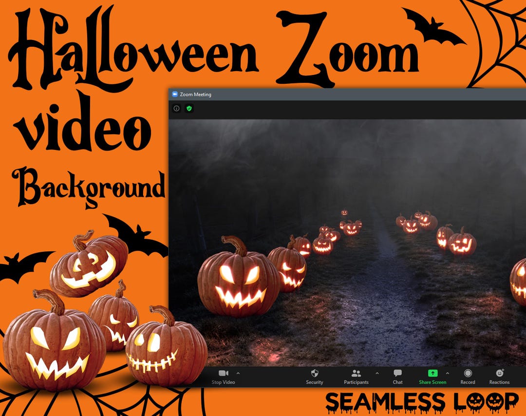 Loopable Halloween Video Background With Jack-o'-lanterns and a Spooky ...