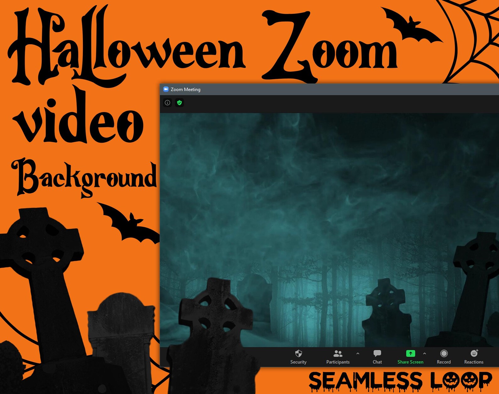 Loopable Halloween Video Background With Jack-o'-lanterns and a Spooky ...