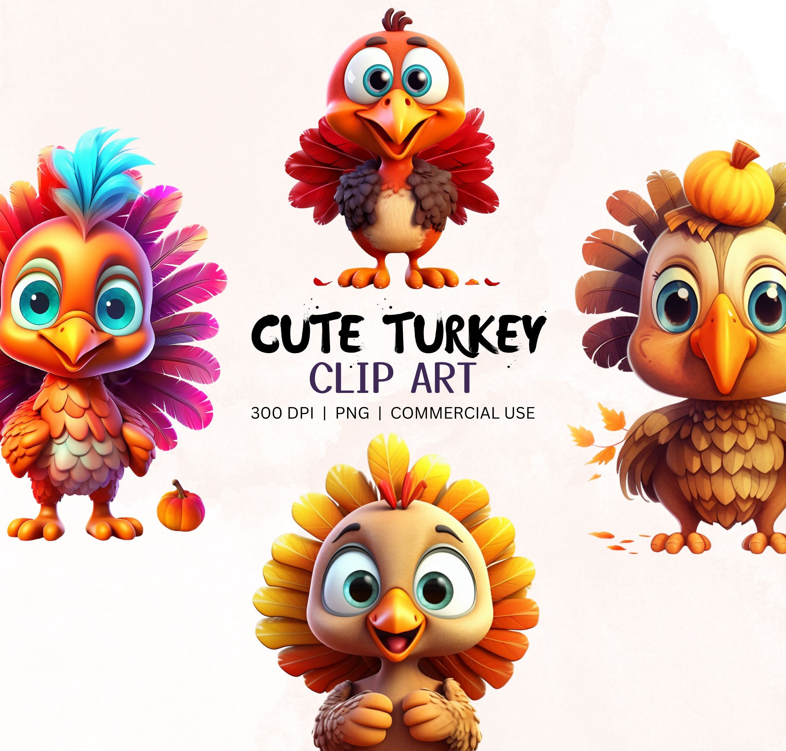 Cute Turkey Clip Art