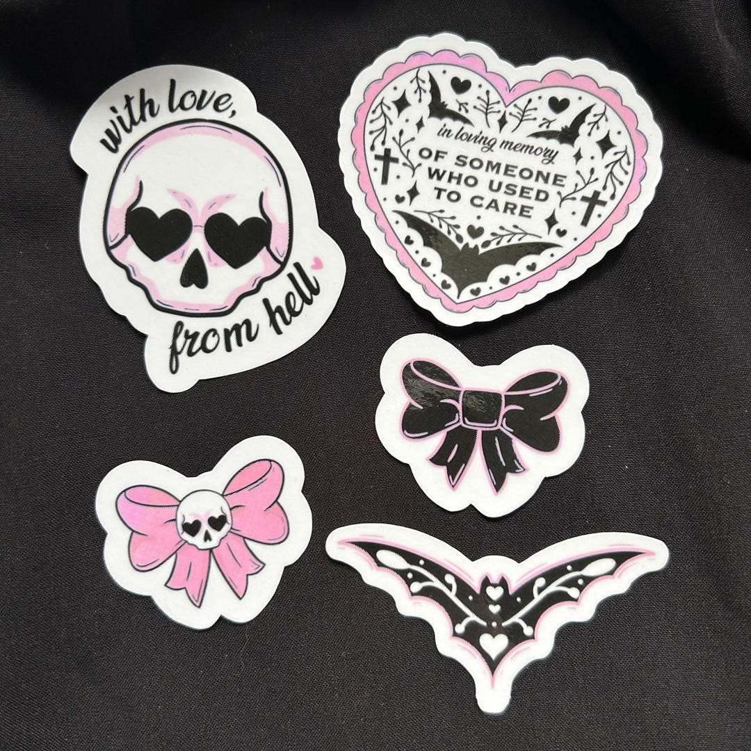 NEW Go to Hell Sticker Pack 5x 2.5 Inch Girlie Goth Weatherproof ...