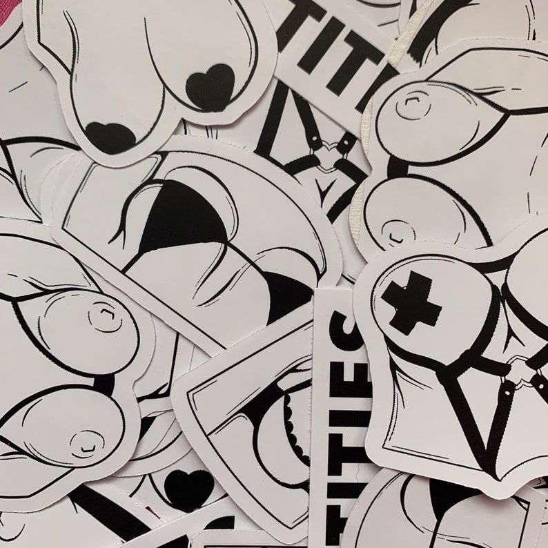 Titties Sticker Pack. Boobies Breast 8 2-3 Inch Glossy - Etsy