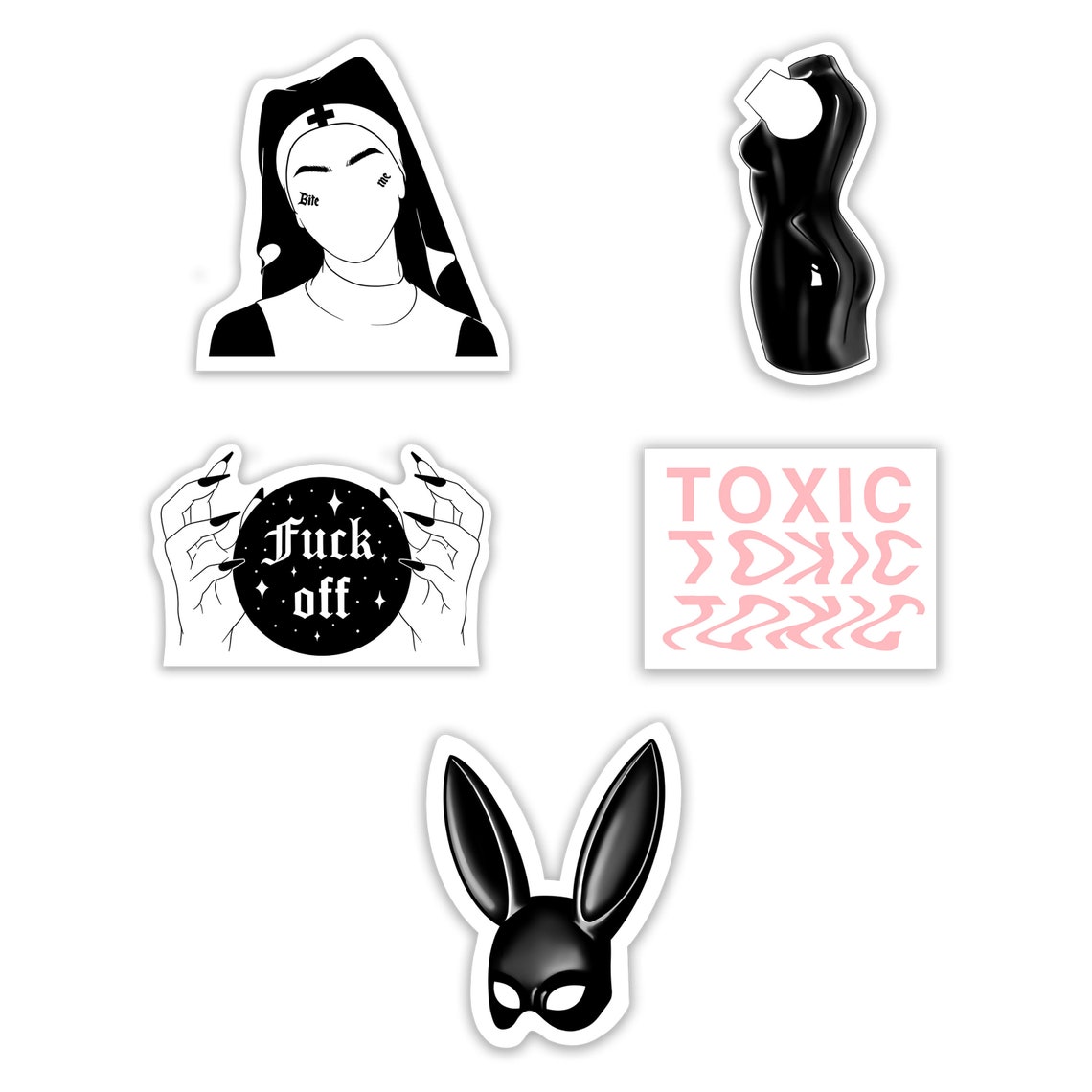 Toxic sticker pack 10 3 inch stickers | Etsy