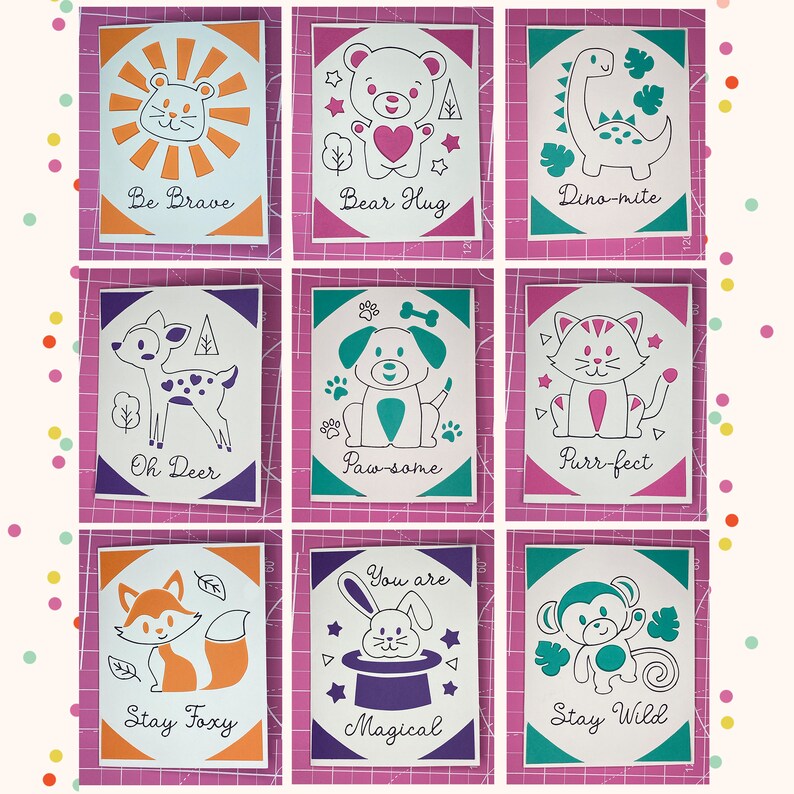 Cricut Joy Maker Explore Animal Puns Kids Cricut Card SVG | Etsy