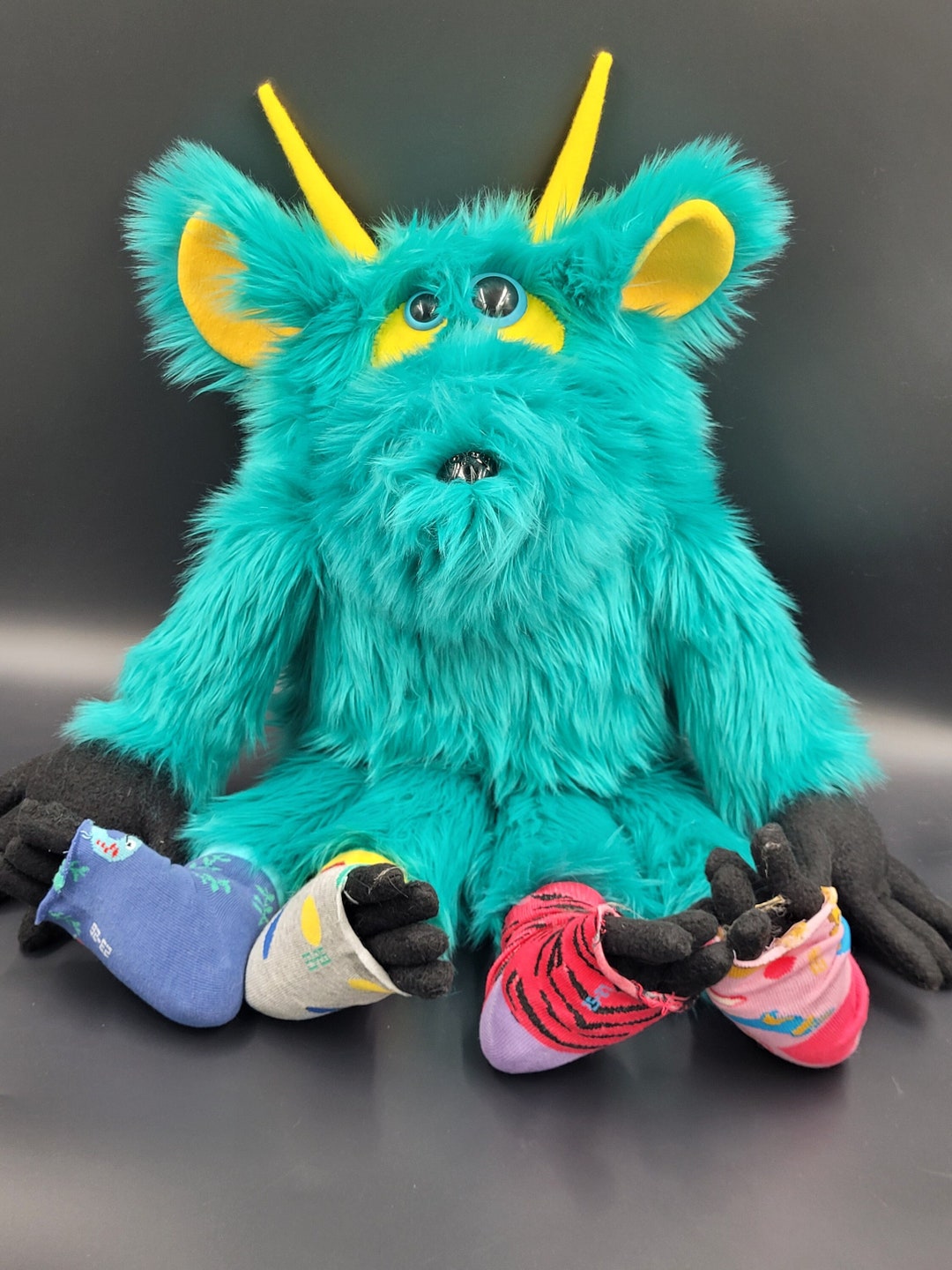 FLOOZY the Sock Thief, PLUSH MASCOTS, 60 Cm, Handmade Toys, Monster ...