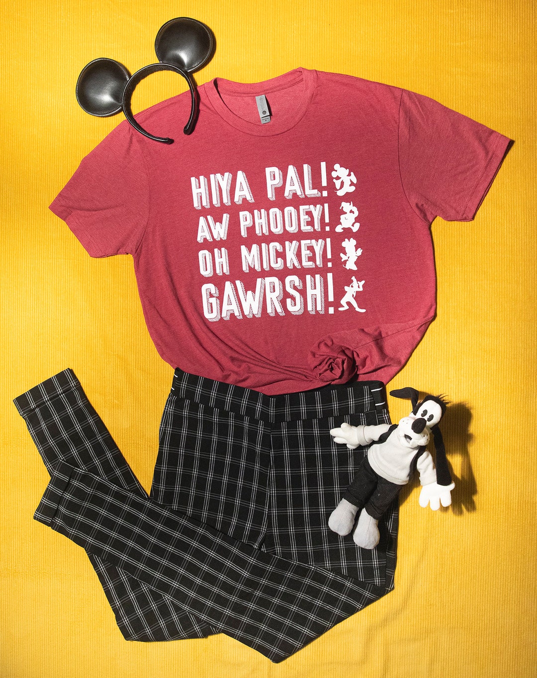Hiya Pal! (red) || Mickey Mouse || Minnie Mouse || Donald Duck || Goofy ...