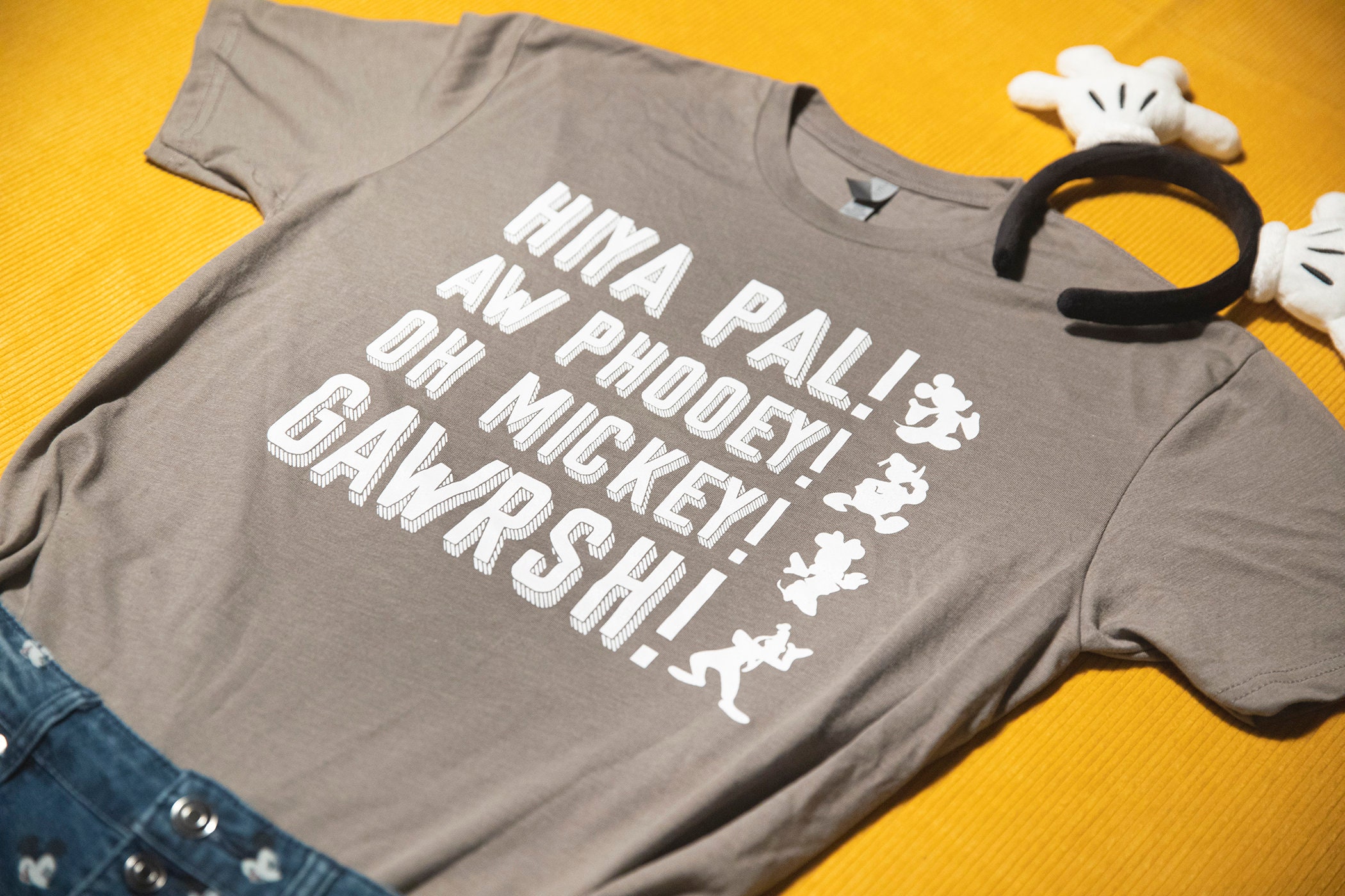 Hiya Pal gray Mickey Mouse Minnie Mouse Donald - Etsy