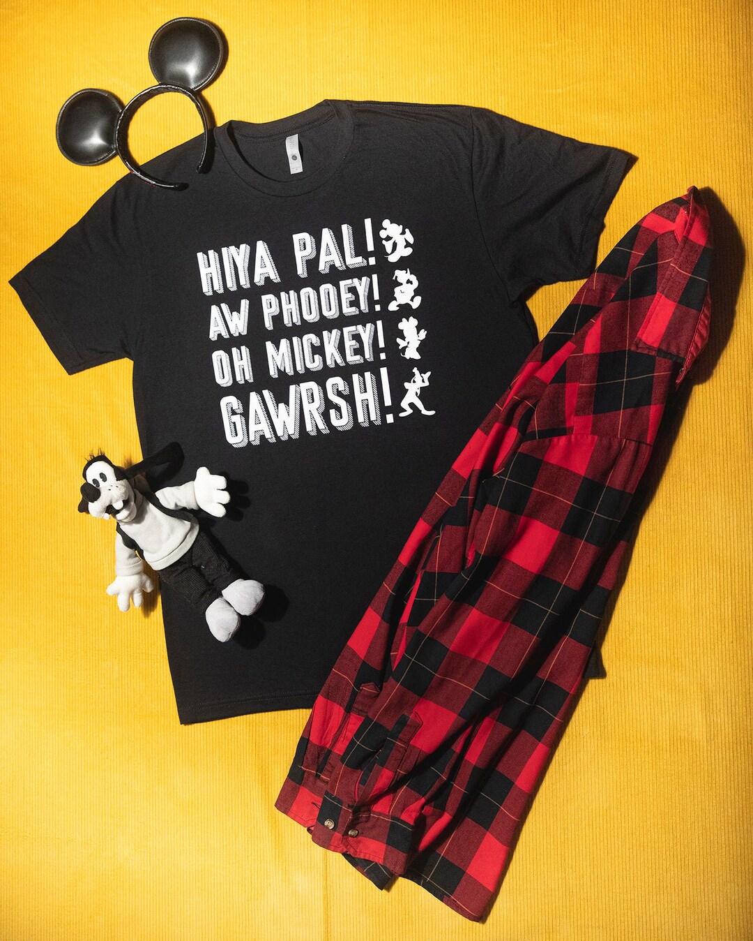 Hiya Pal black Mickey Mouse Minnie Mouse Donald - Etsy