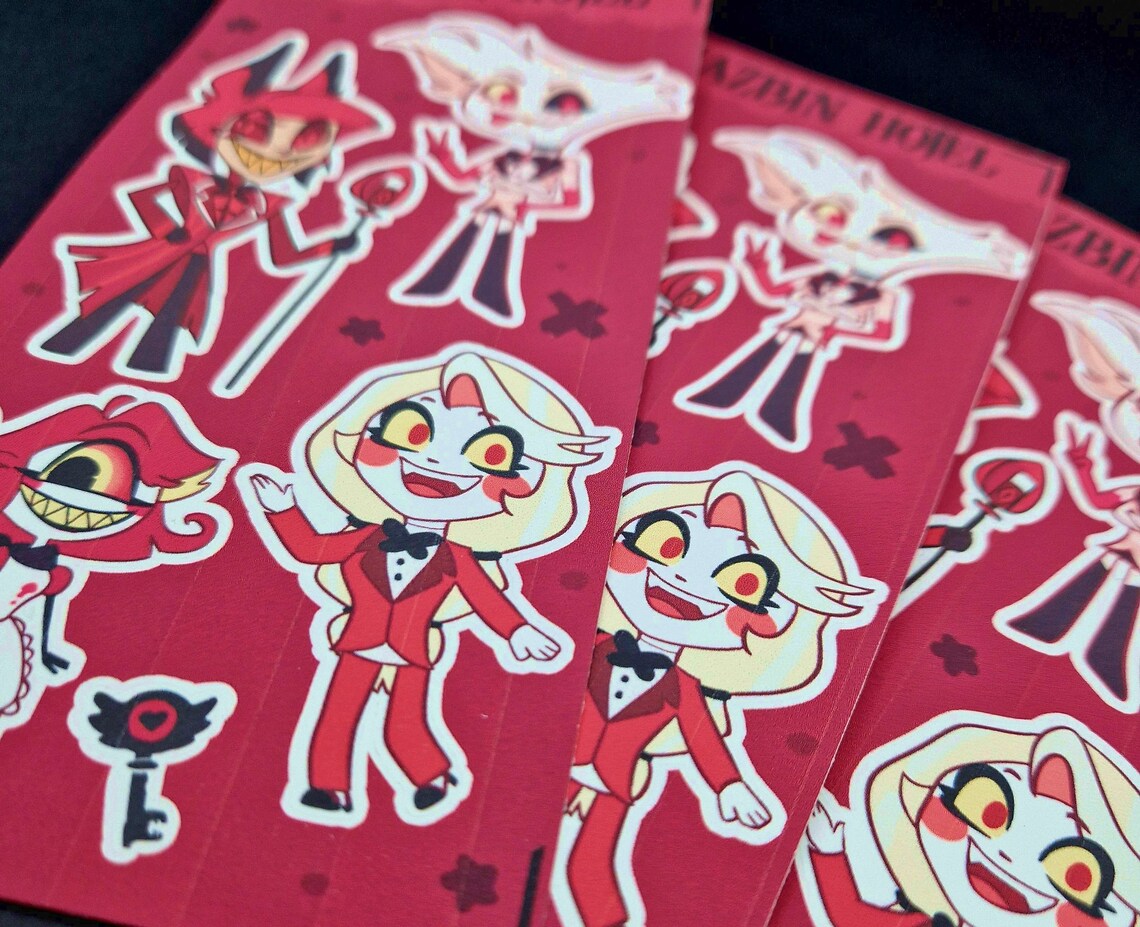 Hazbin Hotel Sticker Pack, Demon Series Alastor - Etsy