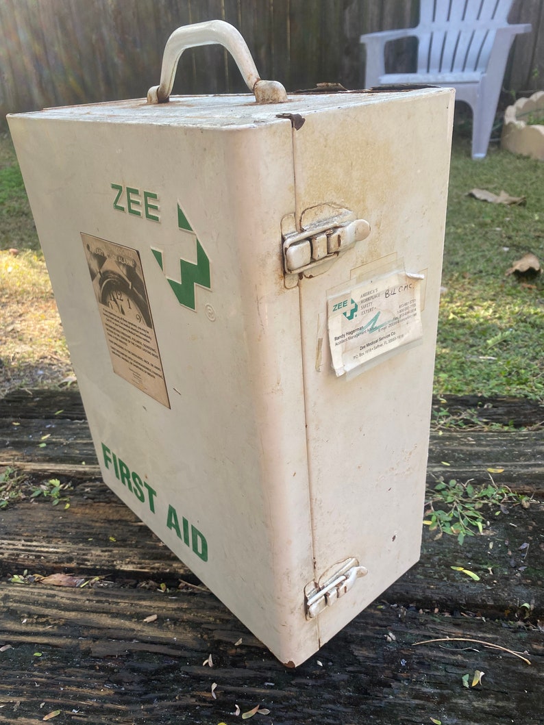 Antique ZEE Industrial First Aid Cabinet - Etsy