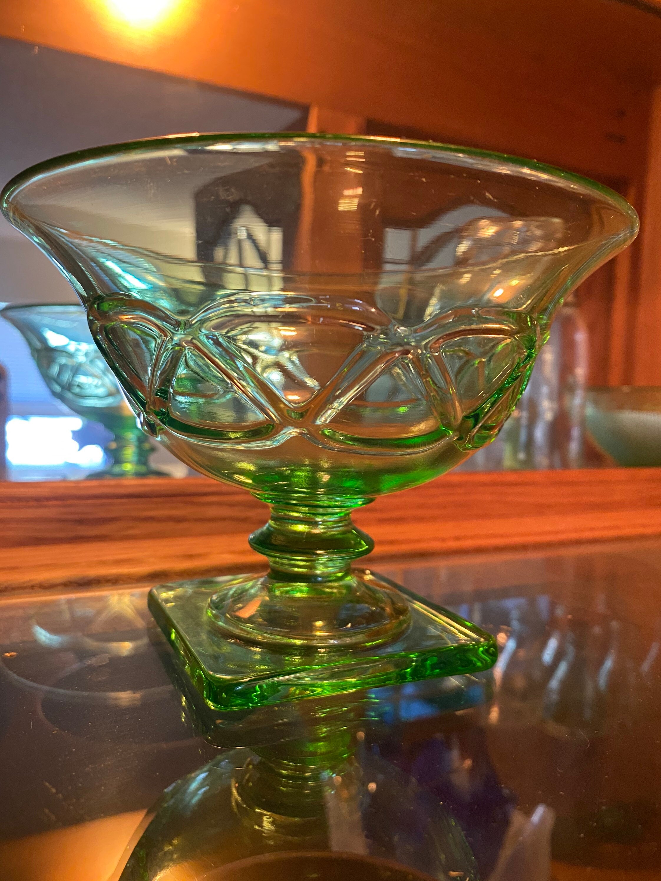 Beautiful Green Glass Display Vase Emerald - Etsy