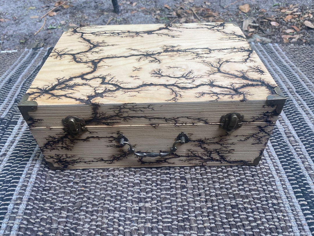 Fractal Wood Burned Chest Customize Your Color - Etsy