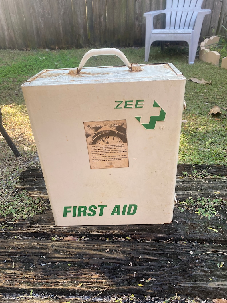 Antique ZEE Industrial First Aid Cabinet - Etsy