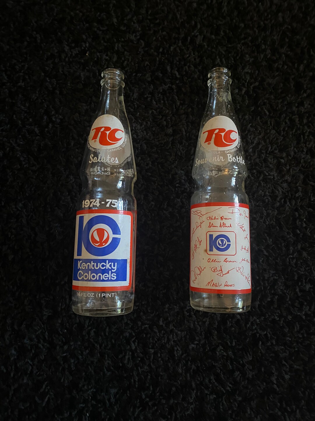 2 1975 RC Cola Kentucky Colonels Vintage Glass Bottles - Etsy