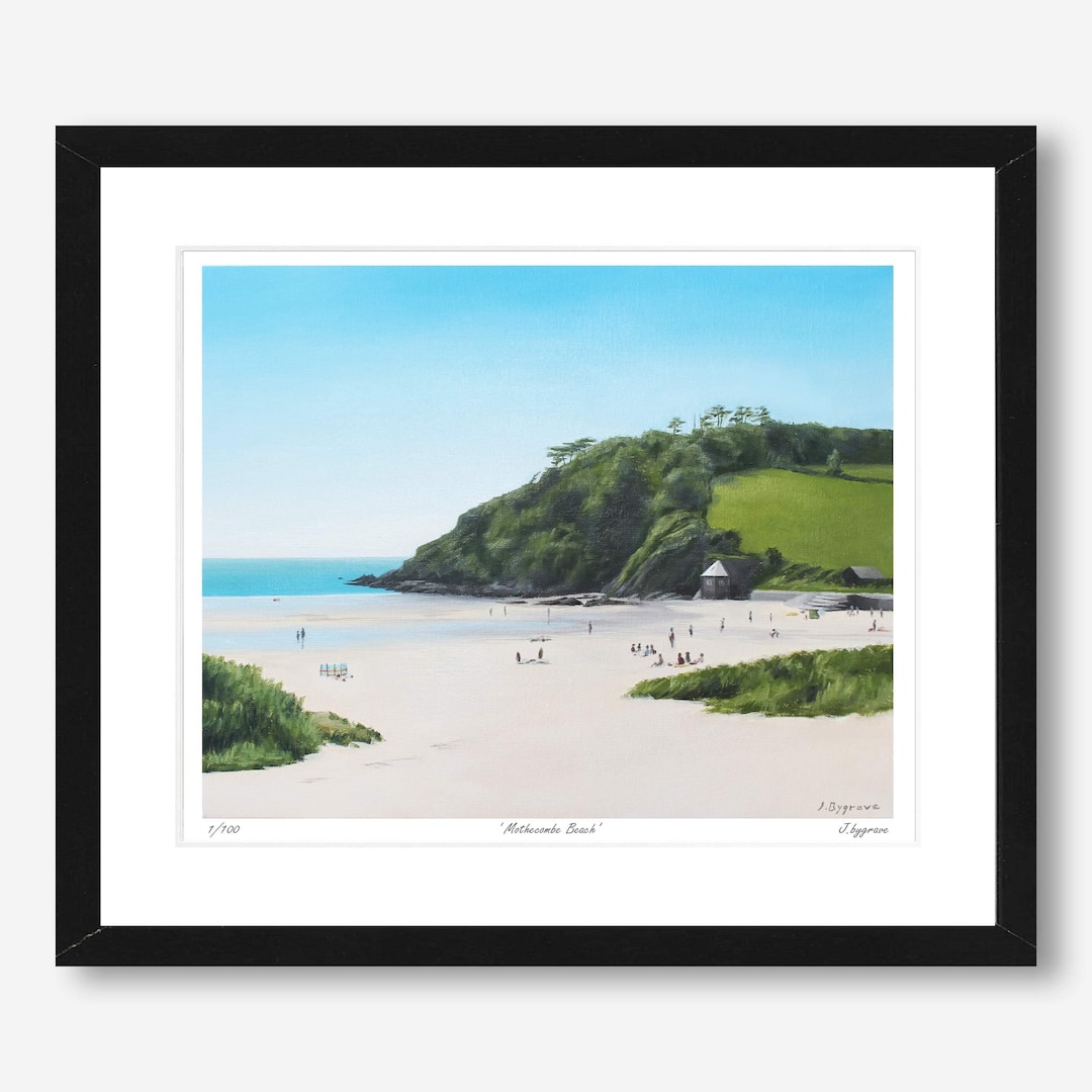 Mothecombe Beach Art Print - Seascape Print - Seaview - Seaside ...