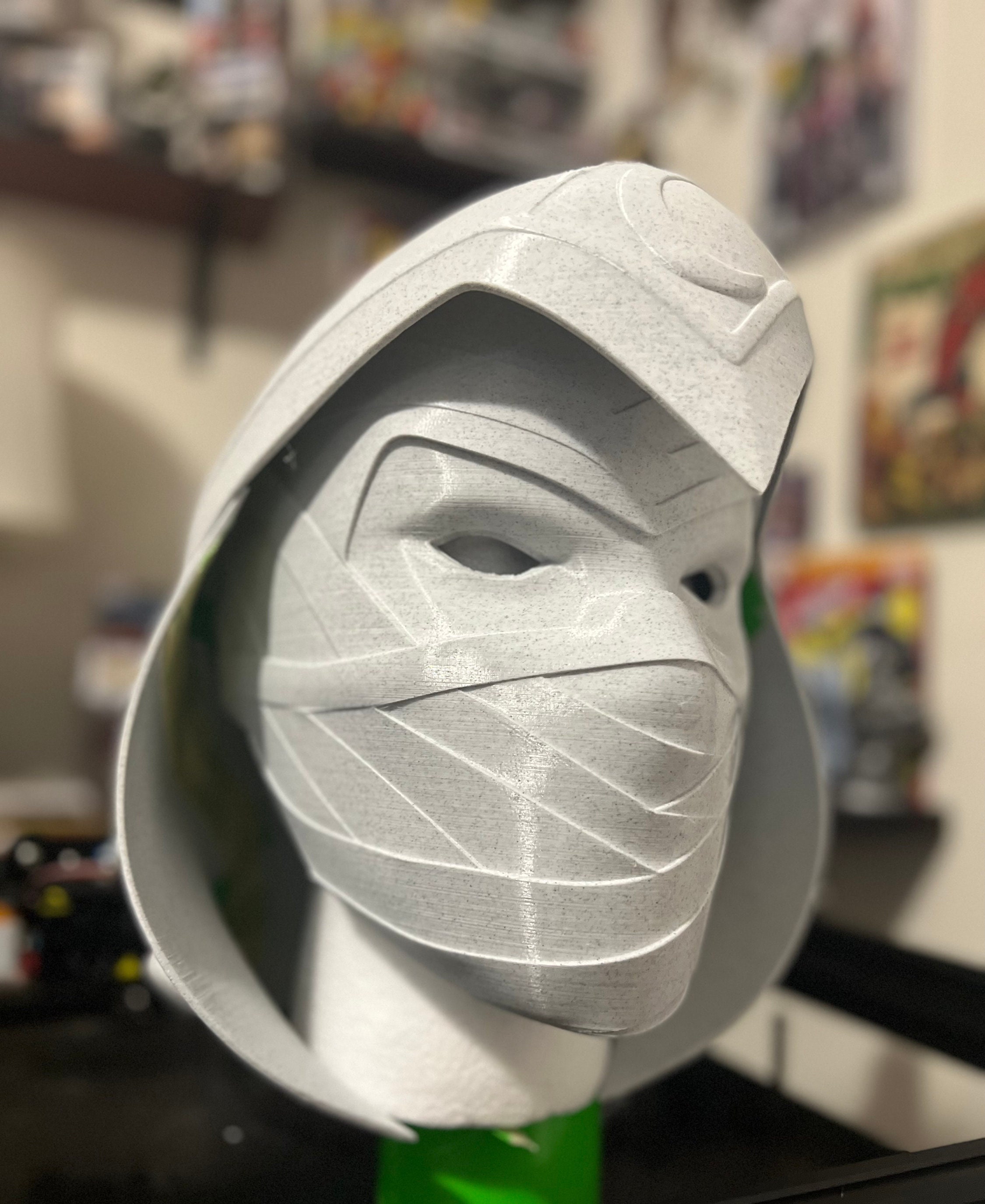 Moon Knight 3d Printed Helmet & Hood Marple Pla Finish - Etsy