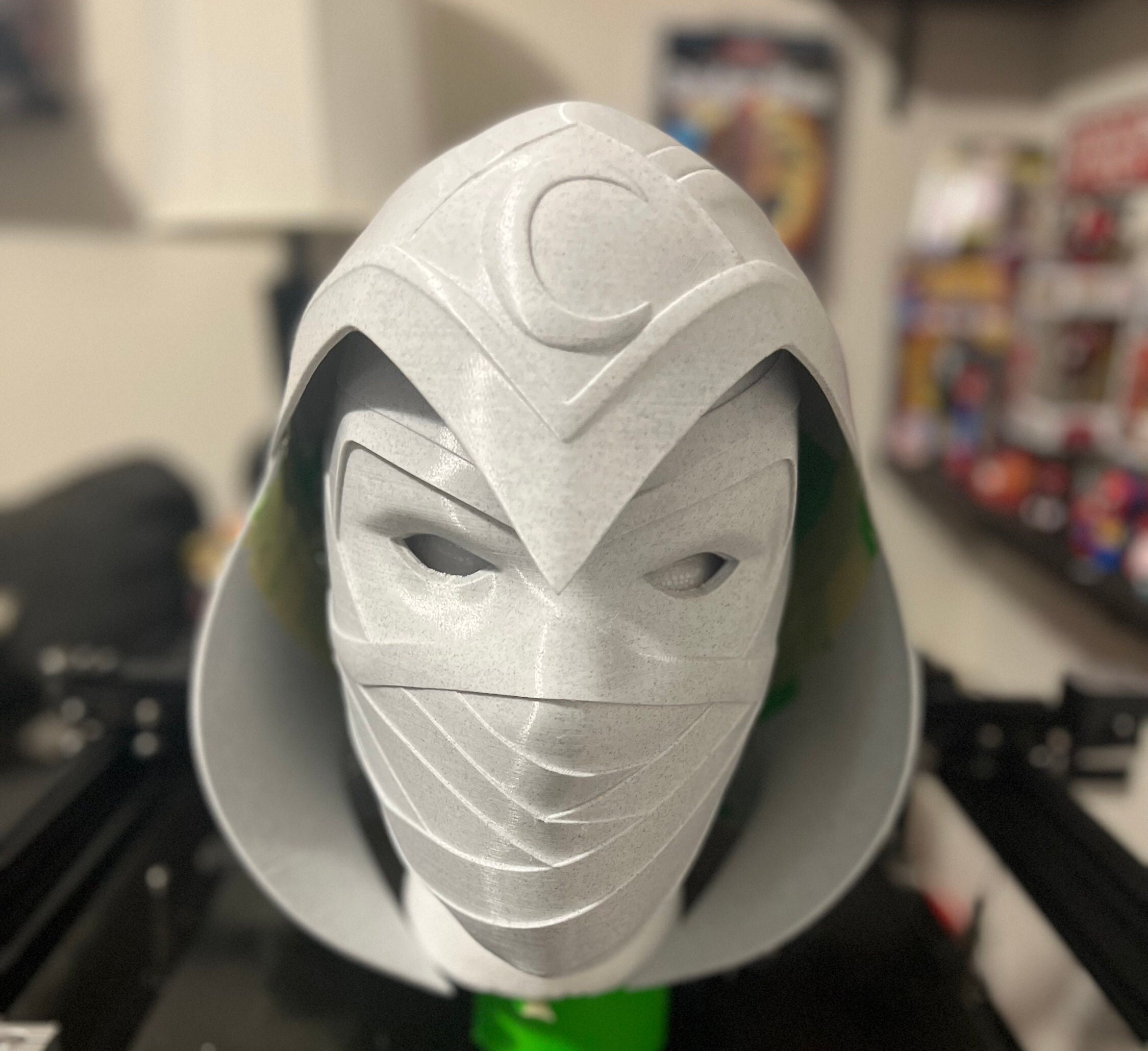 Moon Knight 3d Printed Helmet & Hood Marple Pla Finish - Etsy