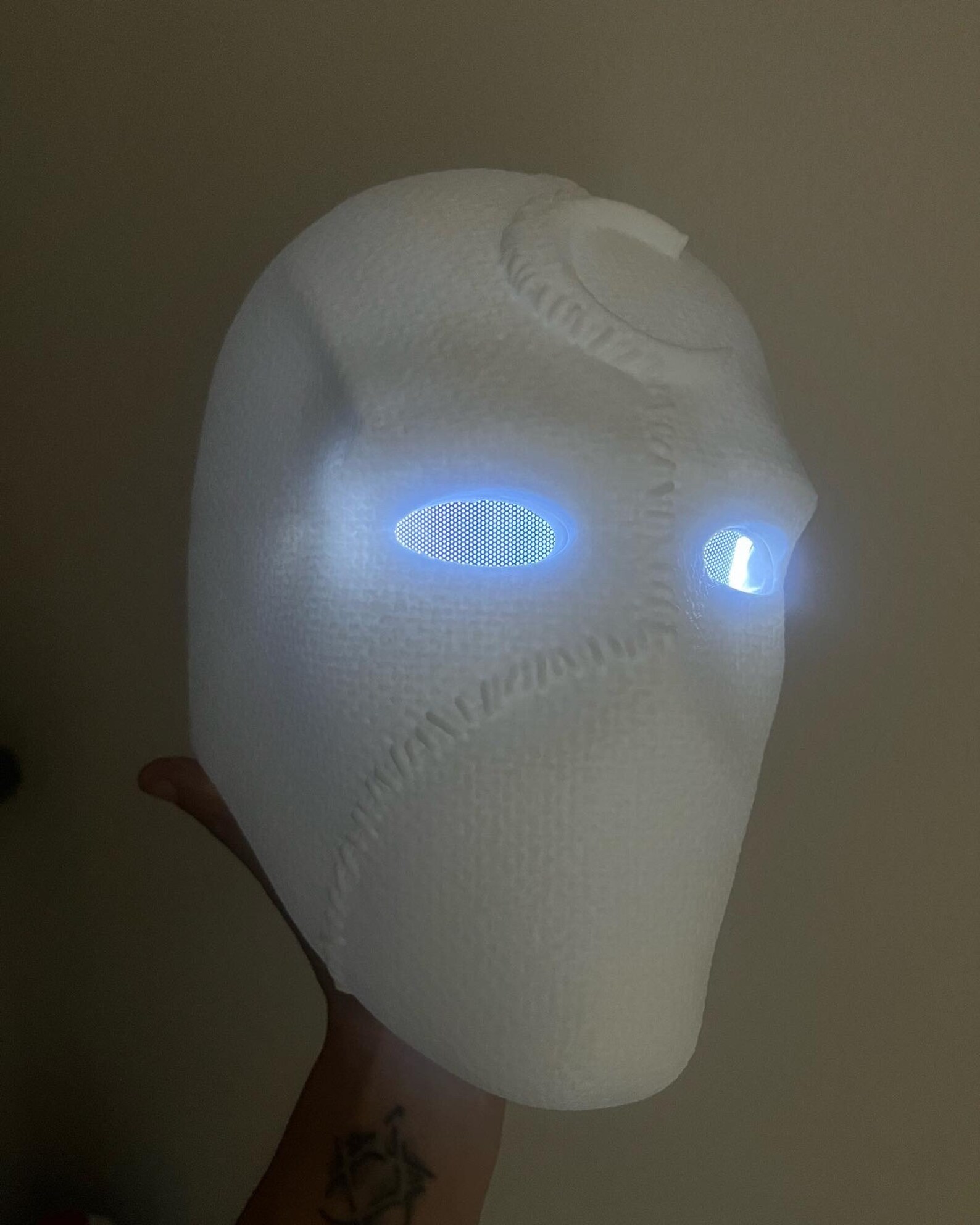 Moon Knight 3d Printed Helmet & Hood Marple Pla Finish - Etsy