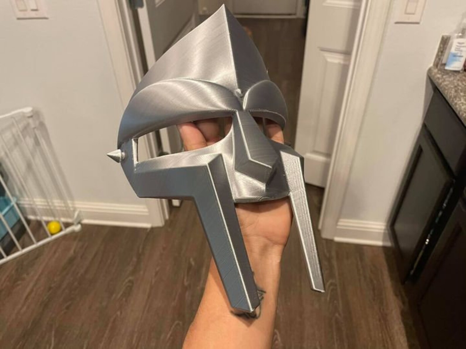 MF Doom mask Silver silk printed MF Doom mask | Etsy