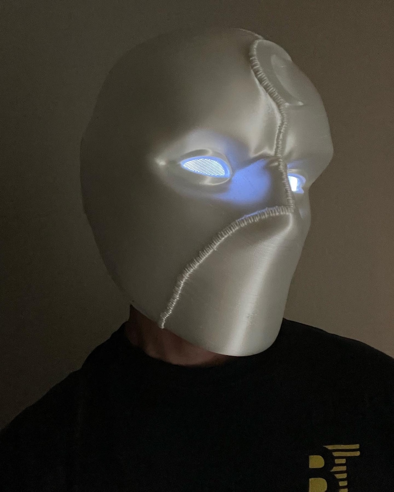 Moon Knight 3d Printed Helmet & Hood Marple Pla Finish | Etsy