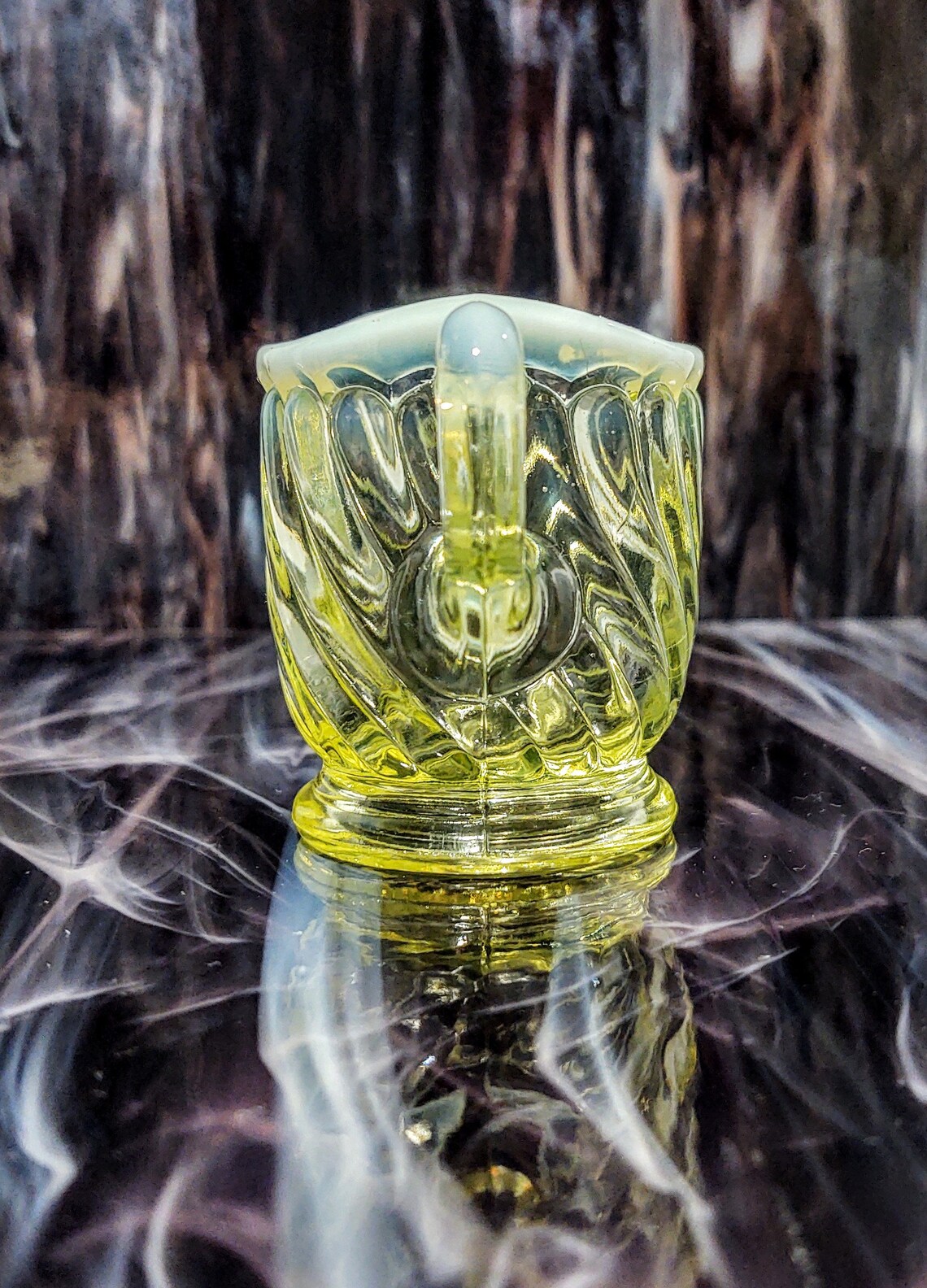 Albany Glass Model Flint Twist Opalescent Toy Creamer in | Etsy