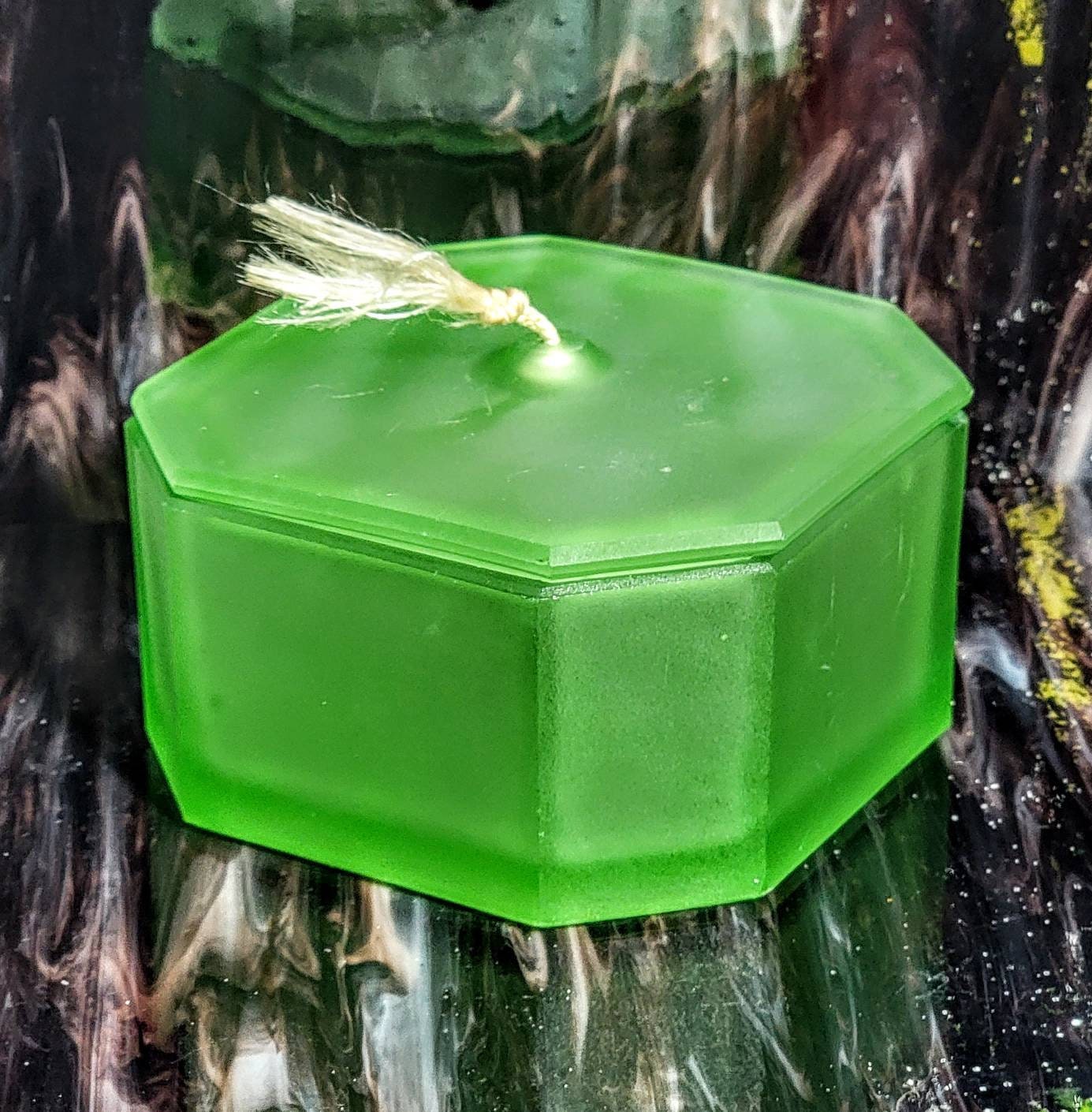 Vintage Taussaunt Uranium Glass Trinket Box Satin Finish Circa1930s - Etsy