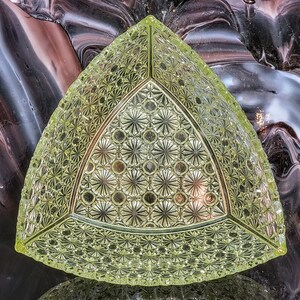 Antique Gillinder and Sons Unique Vaseline Uranium EAPG No 3 Daisy and ...