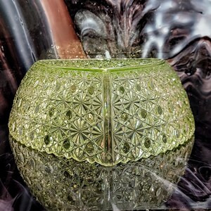 Antique Gillinder and Sons Unique Vaseline Uranium EAPG No 3 Daisy and ...