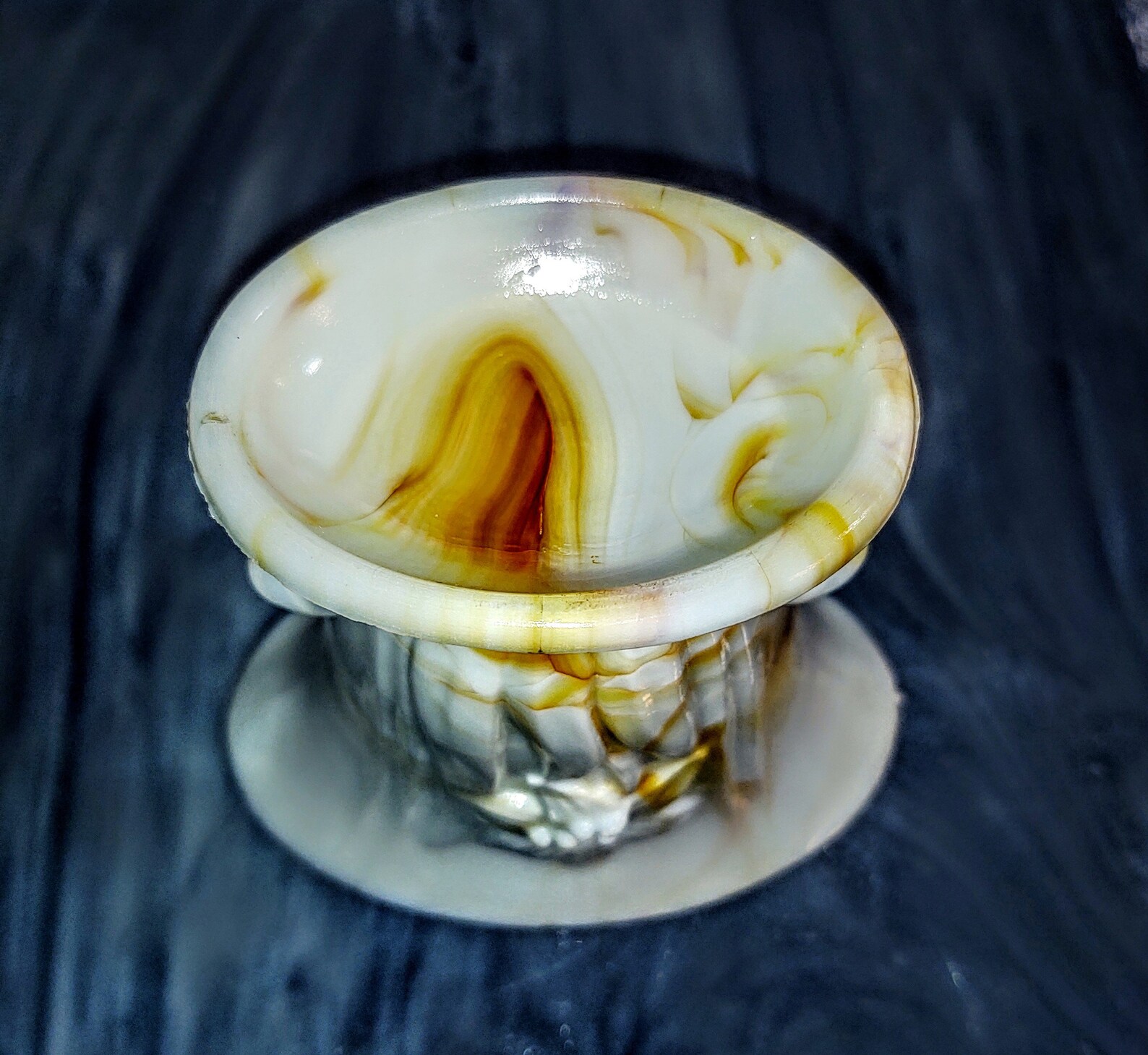 Vintage Akro Agate Slag Glass Opaque Orange Swirl Glass Vase. | Etsy