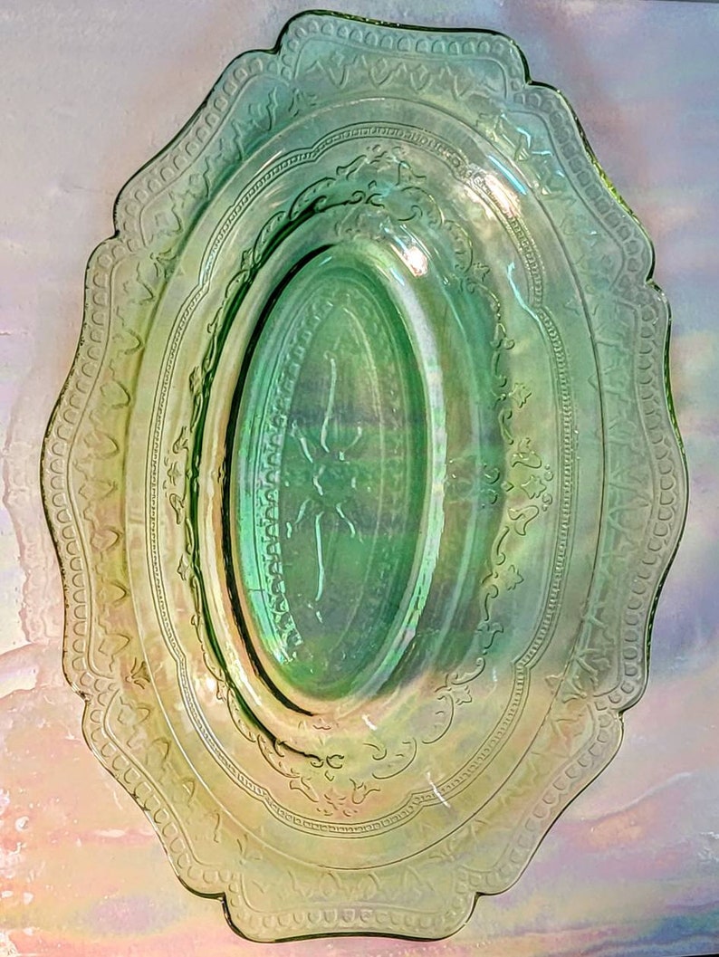 Vintage Federal Glass Company Patrician Spoke Pattern Green - Etsy