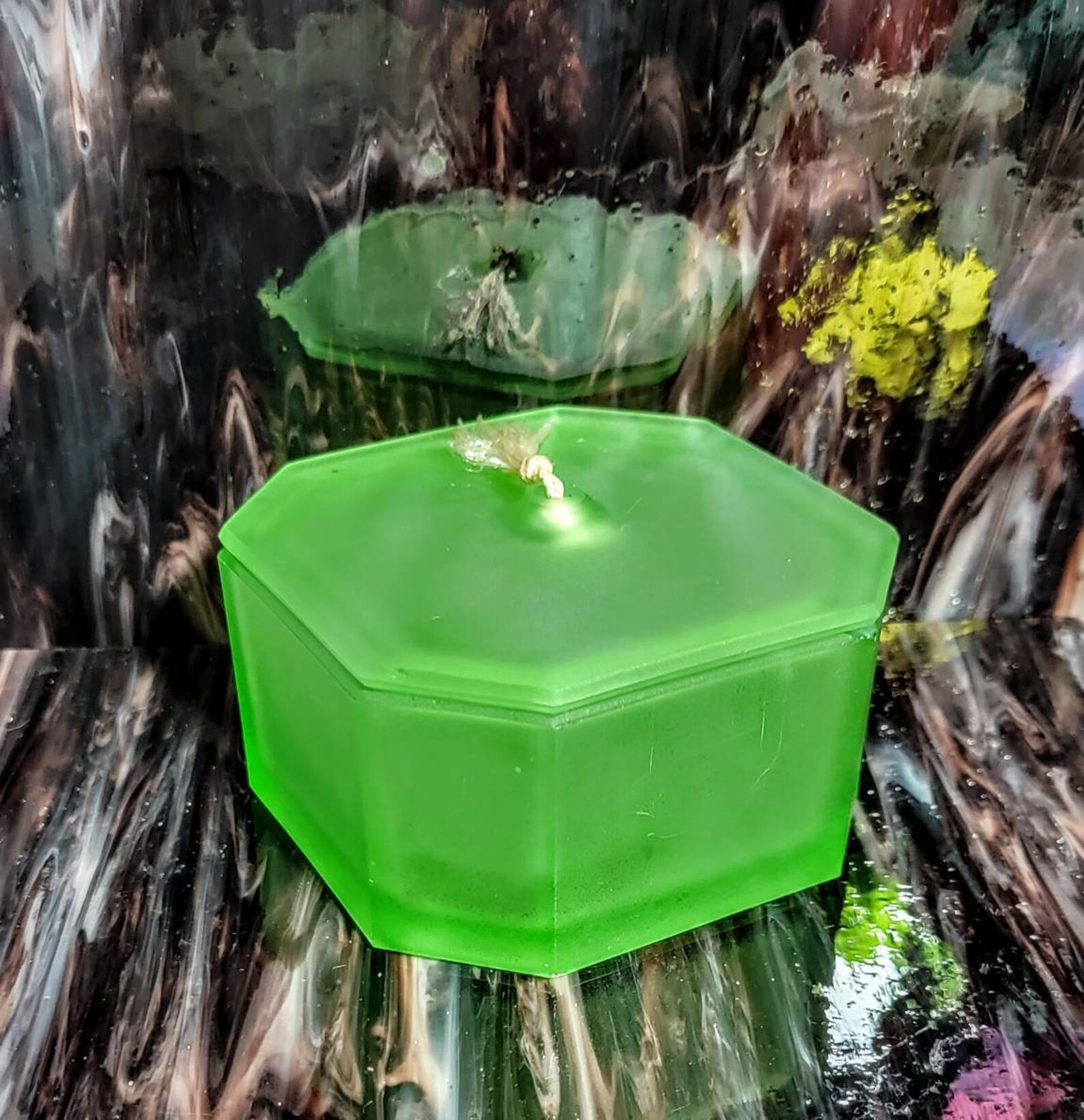 Vintage Taussaunt Uranium Glass Trinket Box Satin Finish Circa1930s - Etsy