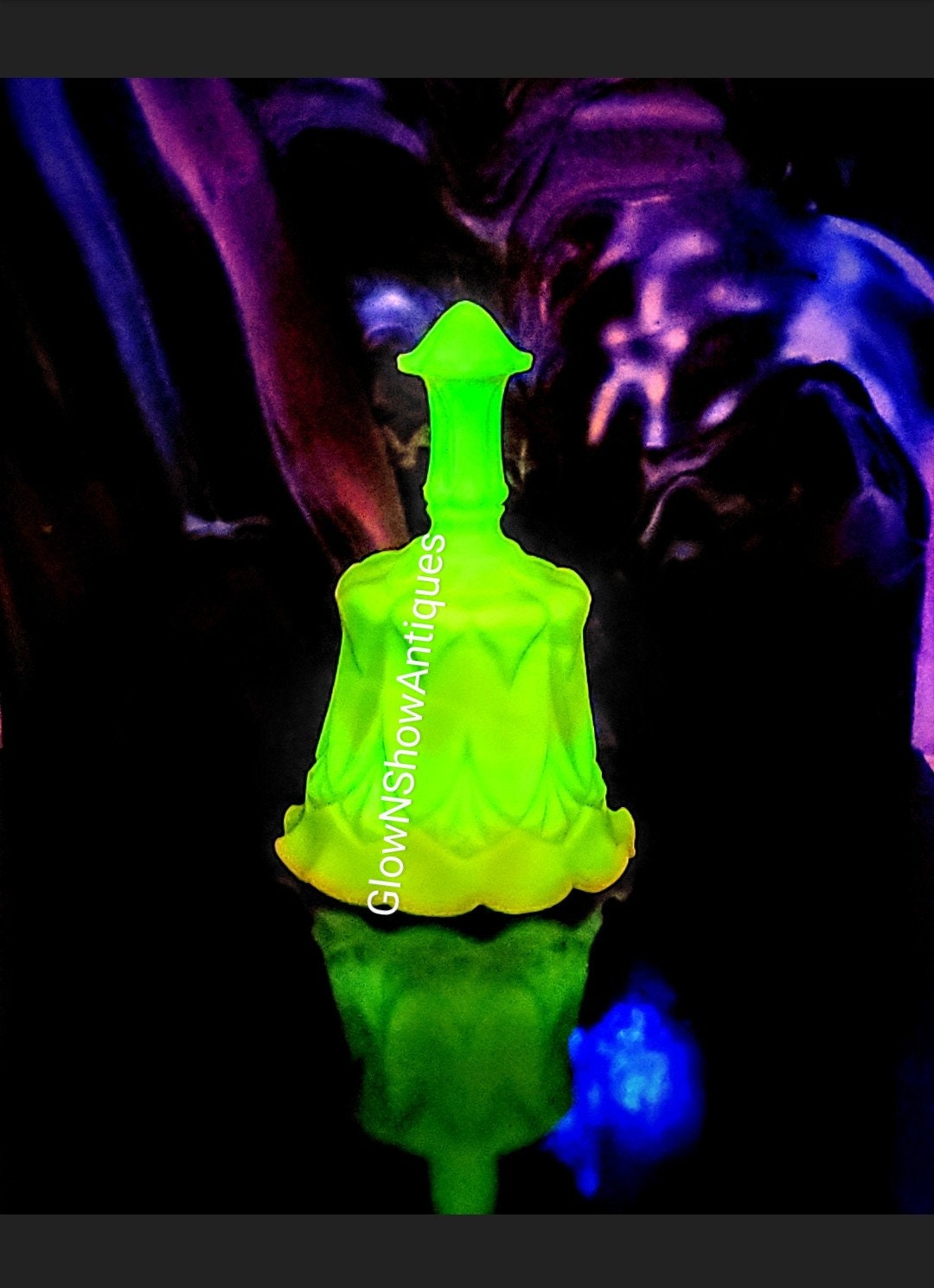 Vintage Uranium Fenton Burmese Glass Bell Whitton Pattern 9066BR With ...