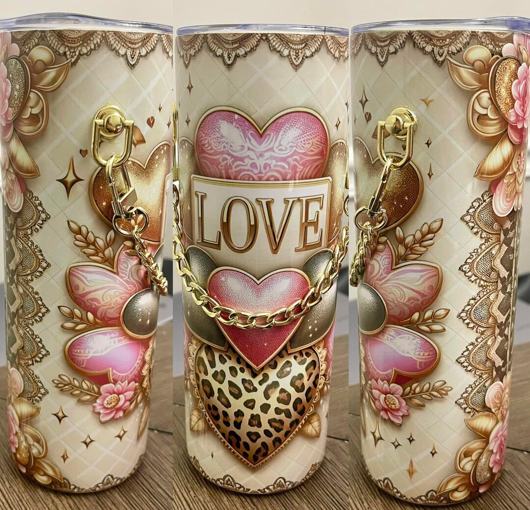 Custom Love Tumbler With Chain - Etsy