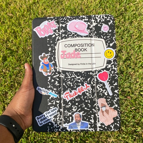 Composition Book Pastel Pink and Blue Ipad Case Notebook Cute - Etsy