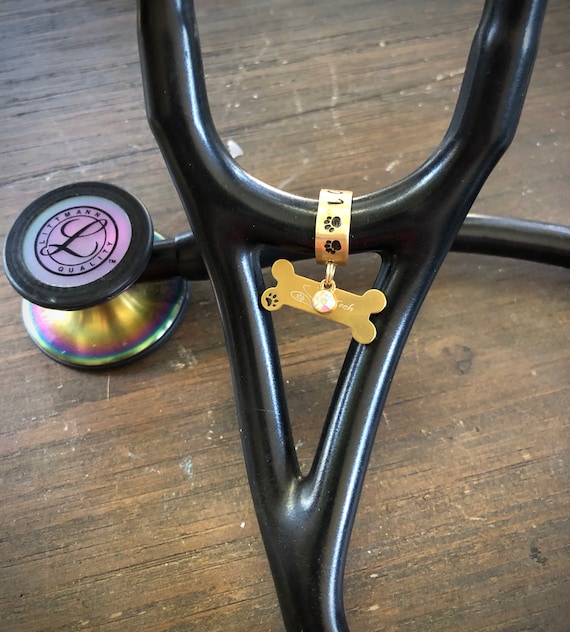 Vet Tech Stethoscope Cuff Collab With Vettechstuff.com Charm | Etsy