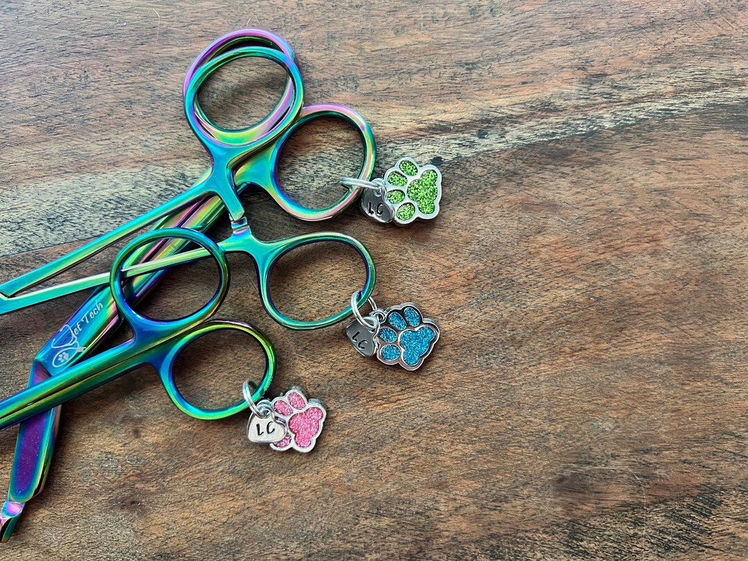 Glitter Paws- Monogrammed Instrument Tags - Etsy