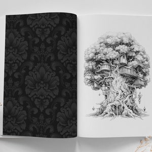 Trees Coloring Book for Adults Digital trees Coloring Pages Printable ...