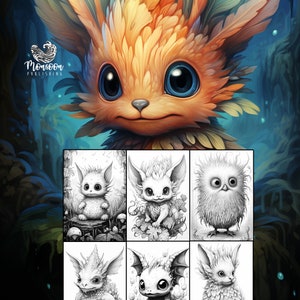 Fantastic Creatures Coloring Book for Adults Fantasy Coloring Book ...