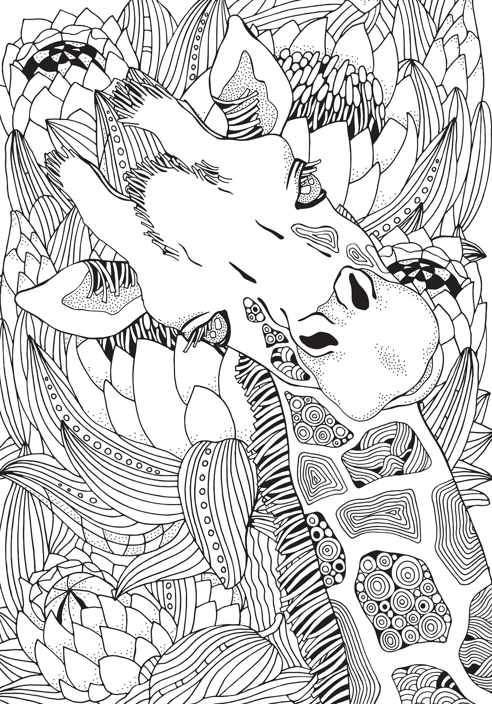 Africa Coloring Book for Adults Zentangle Coloring Book | Etsy