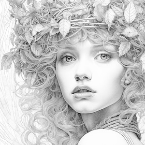 Best of Portraits Coloring Book Printable Grayscale Portrait Coloring ...