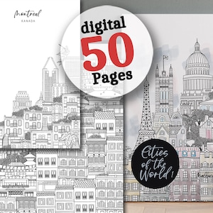 Cities of the World Coloring Book Adults 1 Landmarks Coloring Pages ...