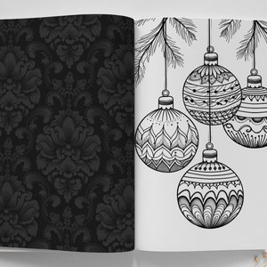 Christmas Tree Balls Zentangle Coloring Book for Adults Zentangle ...