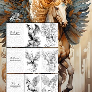 Flying Myths Coloring Book Printable Greek Mythology Coloring Pages ...