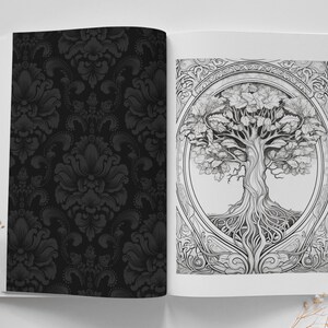 Trees Coloring Book for Adults Digital trees Coloring Pages Printable ...