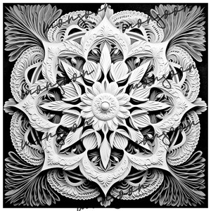 3D Mandalas Coloring Book Printable Mandala Coloring Book Grayscale ...