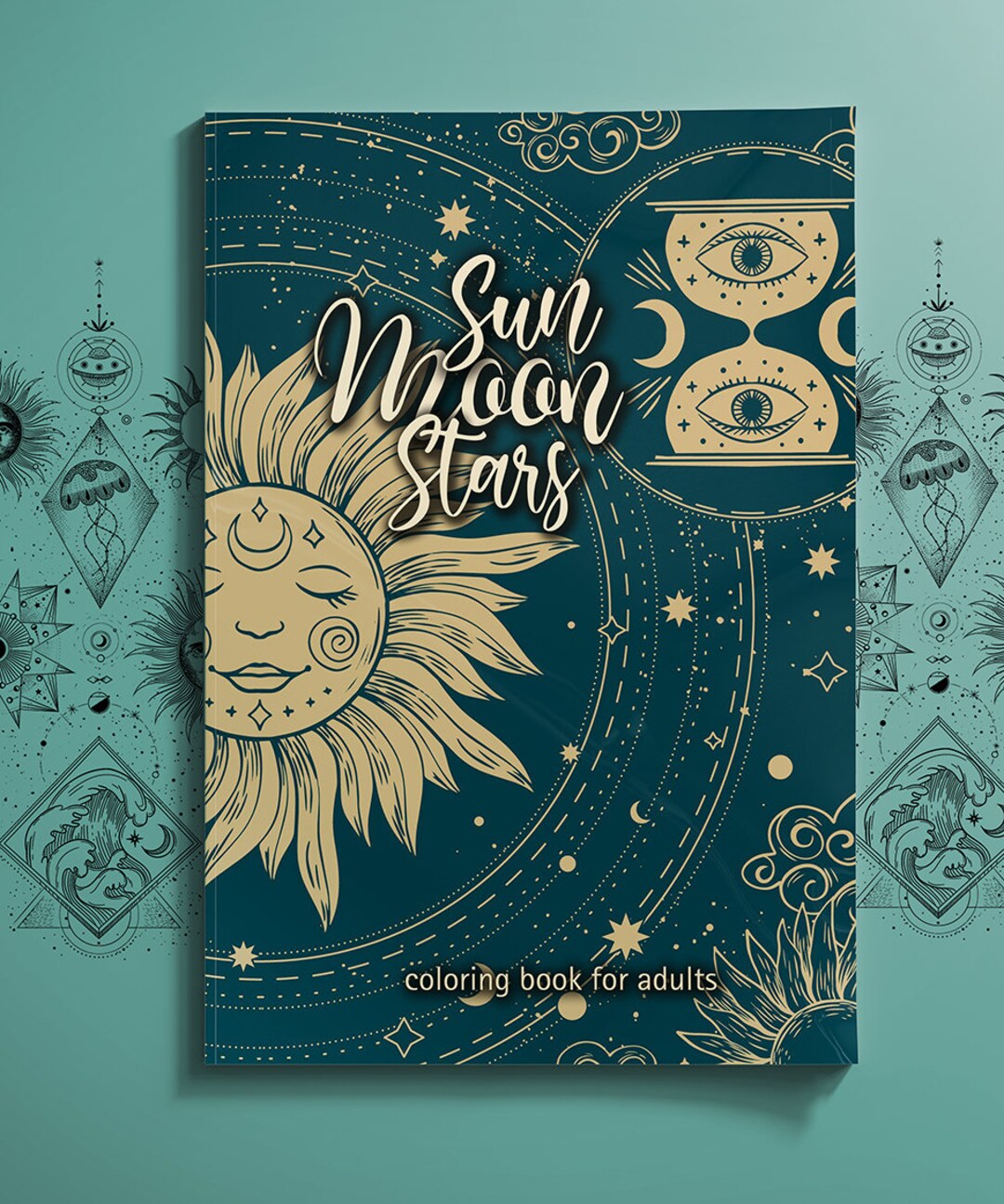 Sun Moon Stars Coloring Book for Adults Mindfulness - Etsy