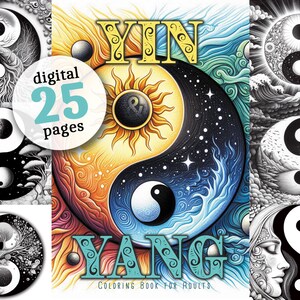 Yin and Yang Coloring Book Printable Mindfulness Coloring Book ...