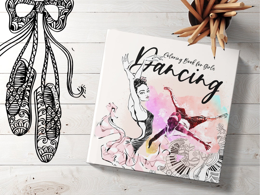 Dance Coloring Book for Girls Coloring Book for Teenager - Etsy